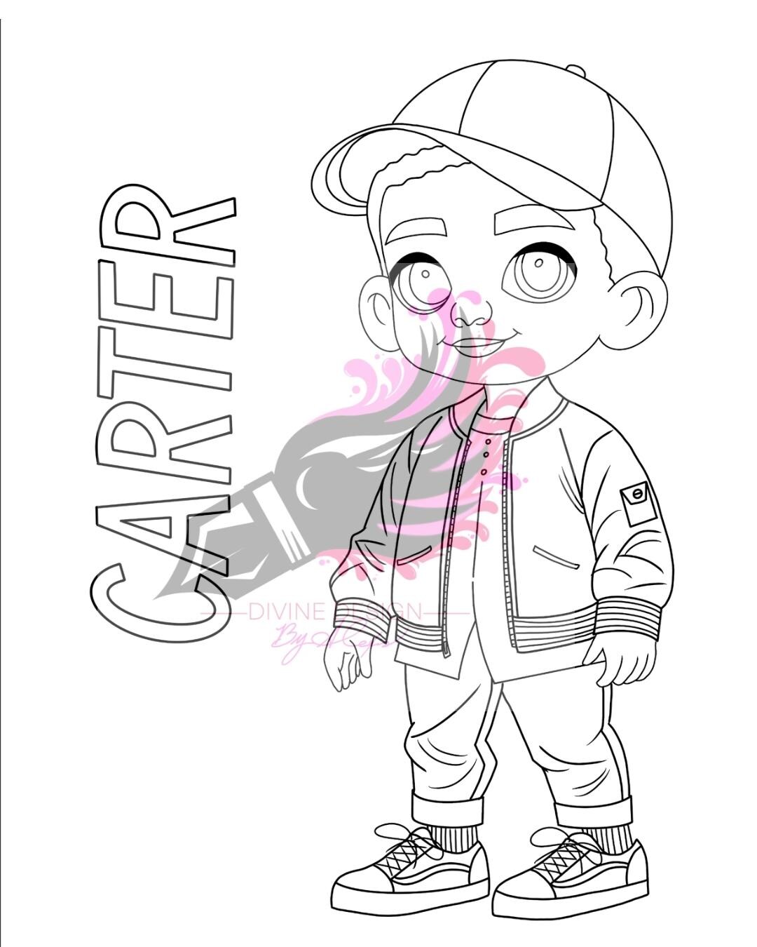 Carter Coloring Page | Kids Coloring Page | Printable Coloring Pages ...