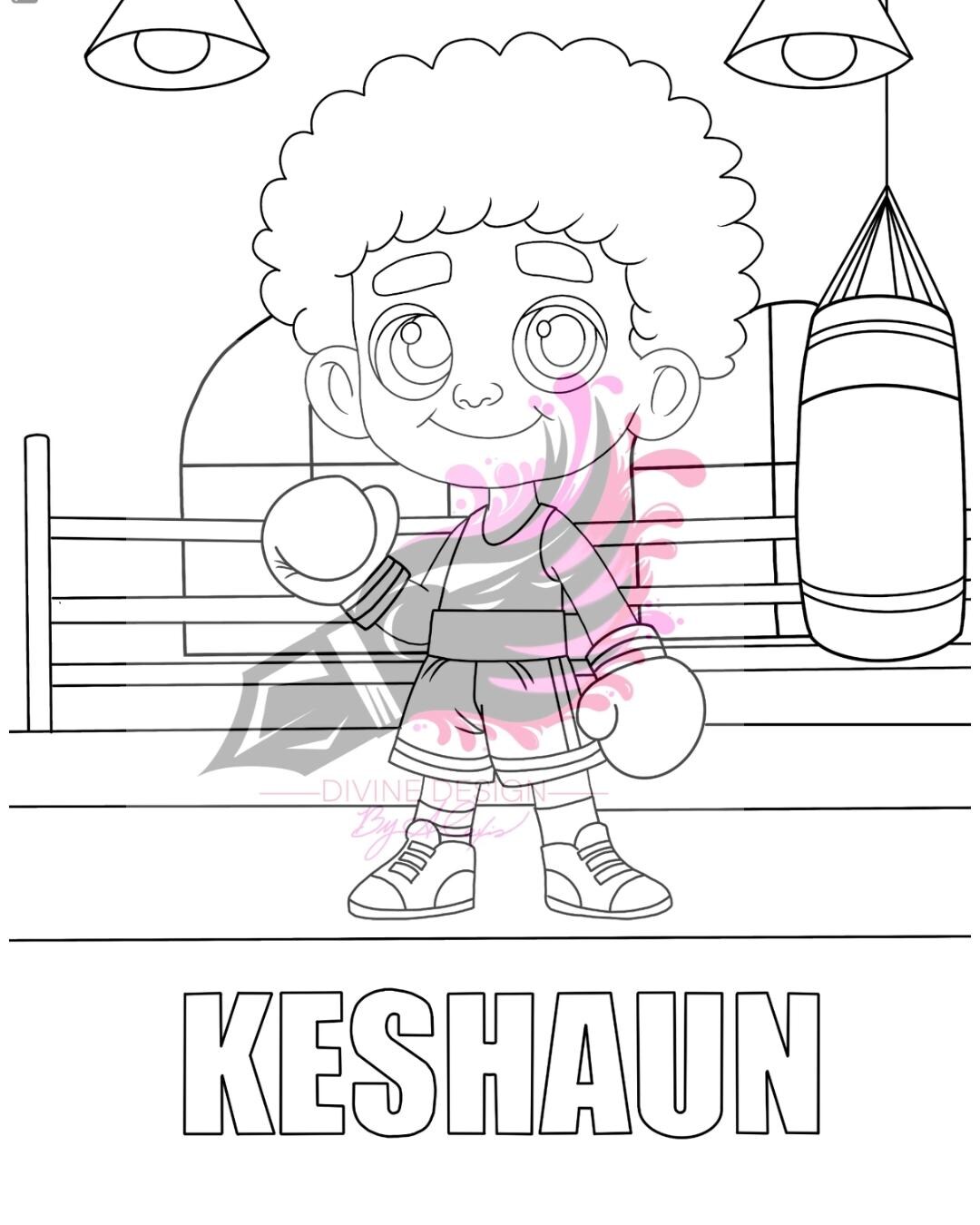Keshaun Coloring Page | Kids Coloring Page | Printable Coloring Pages ...