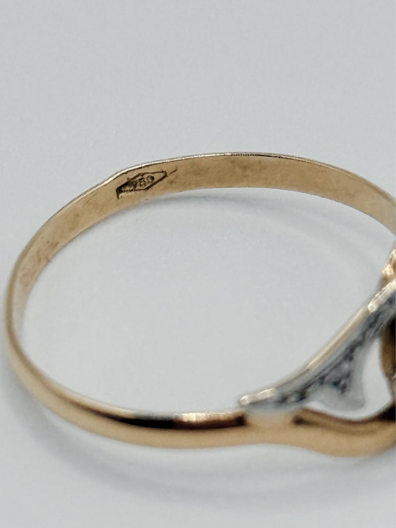 Tourbillon Style Swirl Diamond Ring • 18k Yellow & White Gold - Etsy