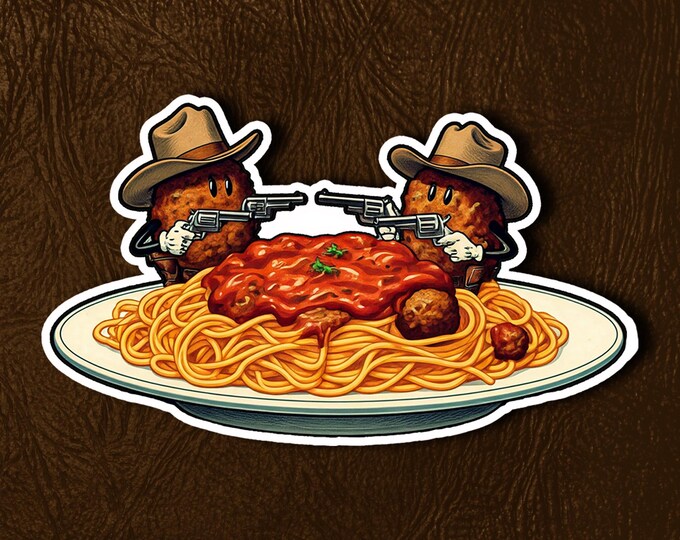 Spaghetti Western Sticker - Quirky Sticker - Western Decal - Tumbler ...