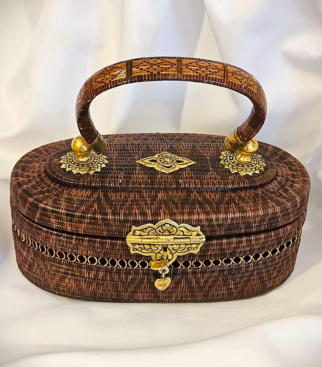 Royal Thai Yan-liphao Hand Purse With Gold Inlay, Vintage - Etsy