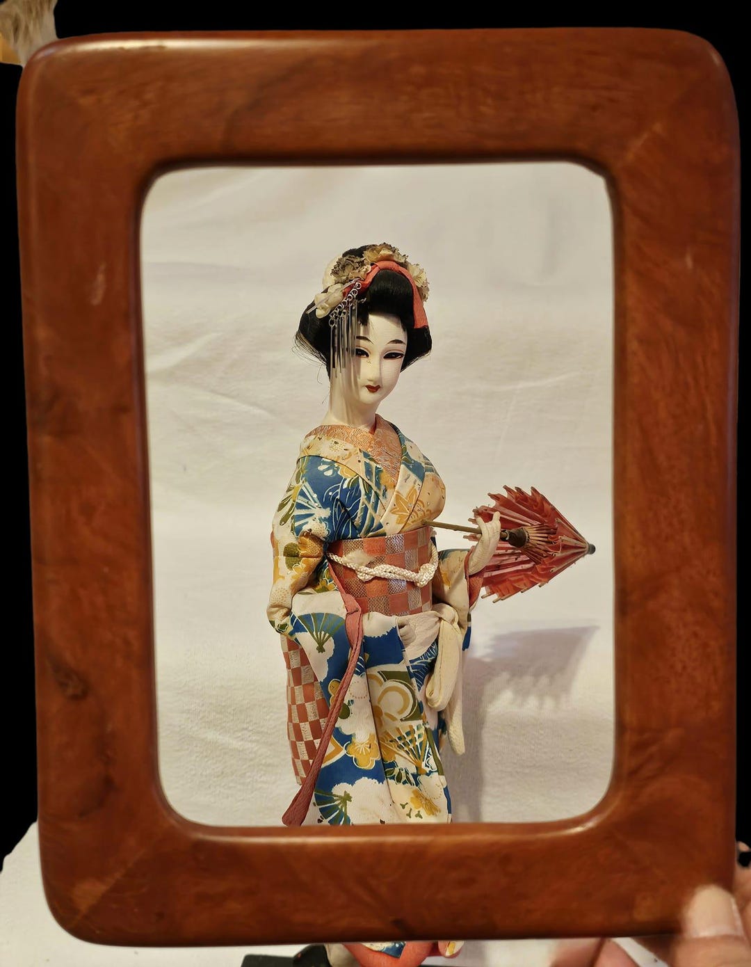 Vintage-collectible Handcrafted Burlwood Picture Frame, Burl of Burmese ...