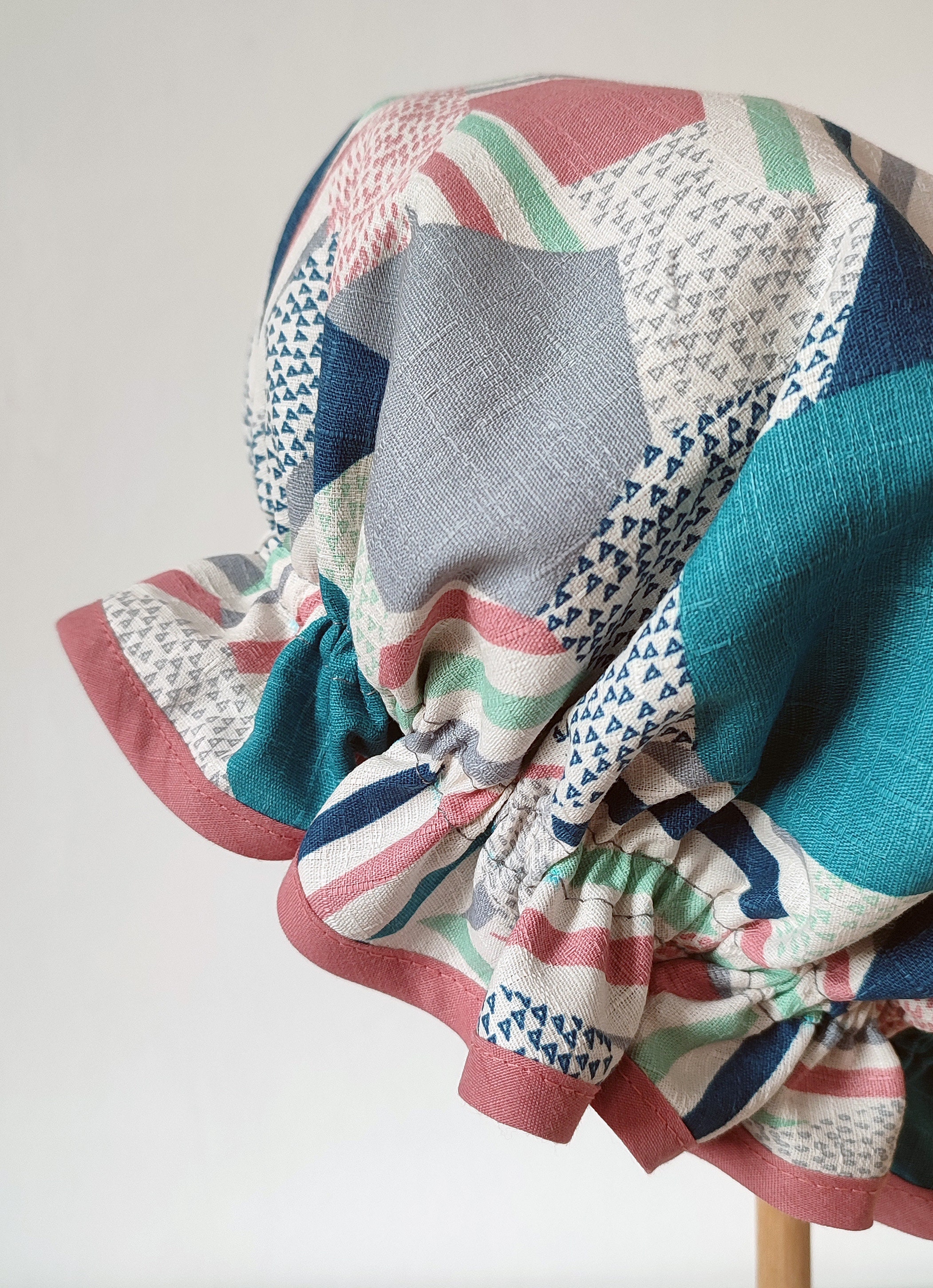 Shibui Frilly Shower Cap in 100% Japanese Cotton Patchwork - Etsy