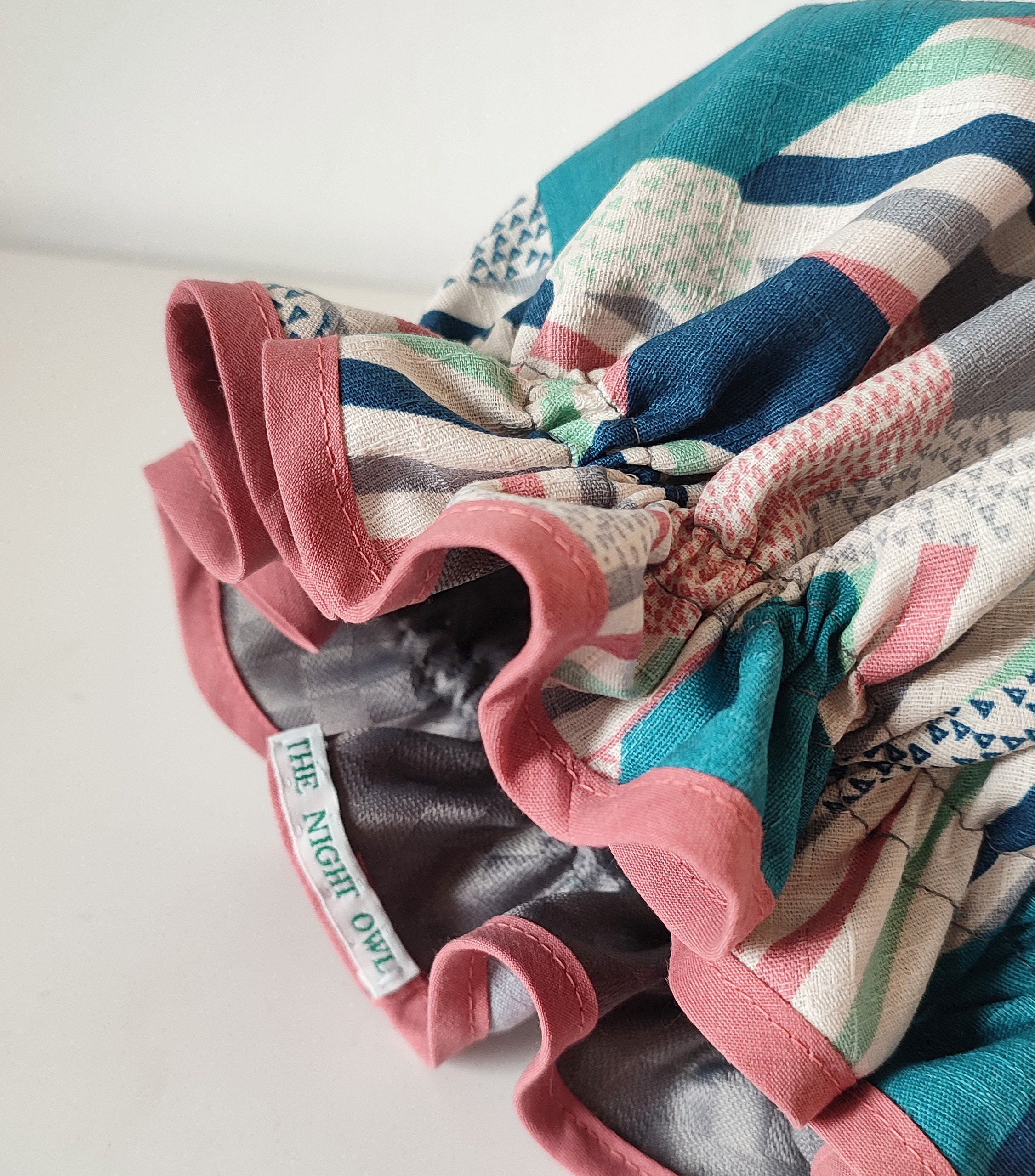 Shibui Frilly Shower Cap in 100% Japanese Cotton Patchwork - Etsy