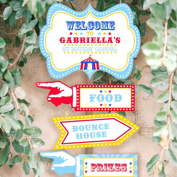 Carnival Signs - Etsy