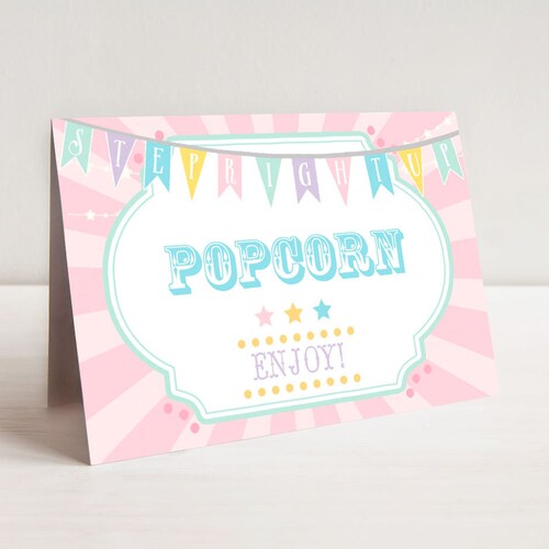 PRINTABLE Pastel Circus/carnival Horizontal Welcome Sign Pink - Etsy