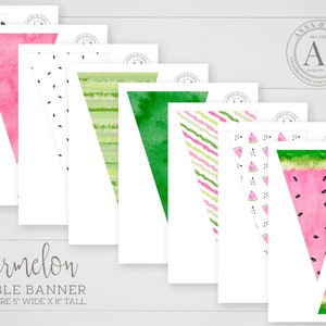 PRINTABLE Watermelon Pennant Banner | Perfect for Birthdays & Summer ...