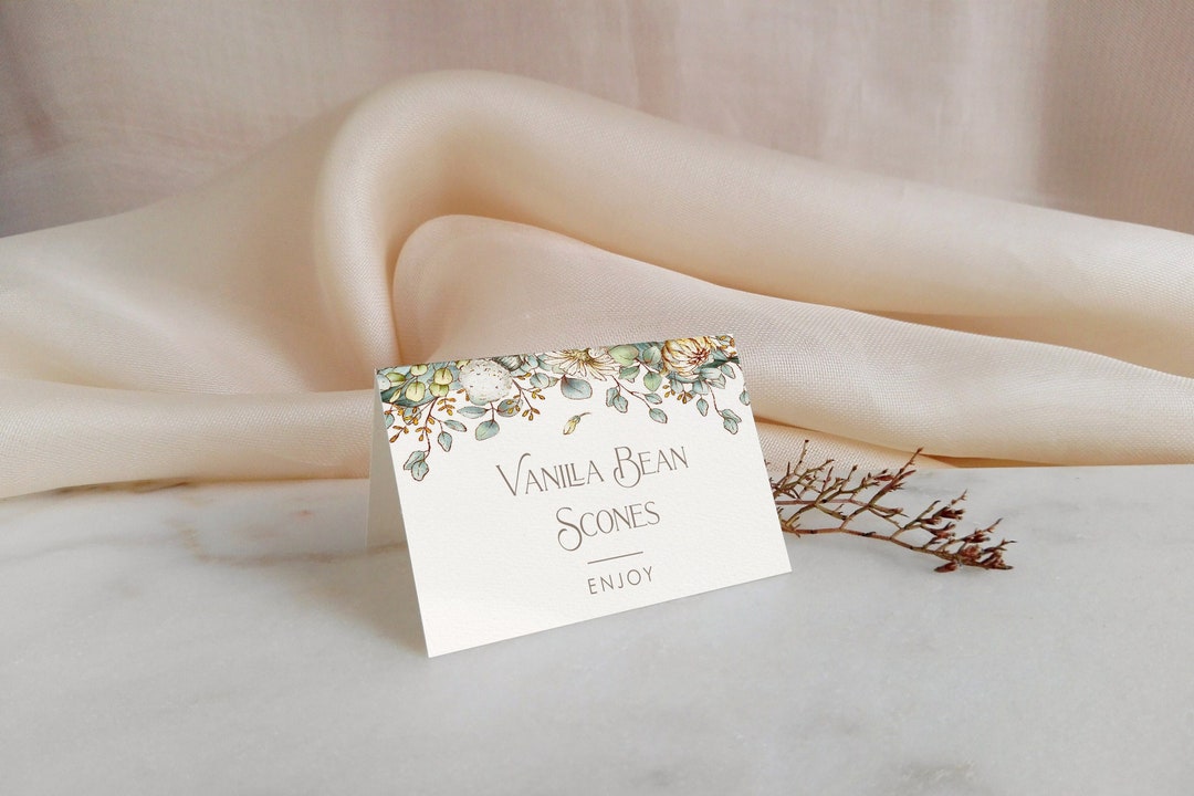 PRINTABLE Vintage/storybook Baby Shower Buffet/food Cards Fairytale ...