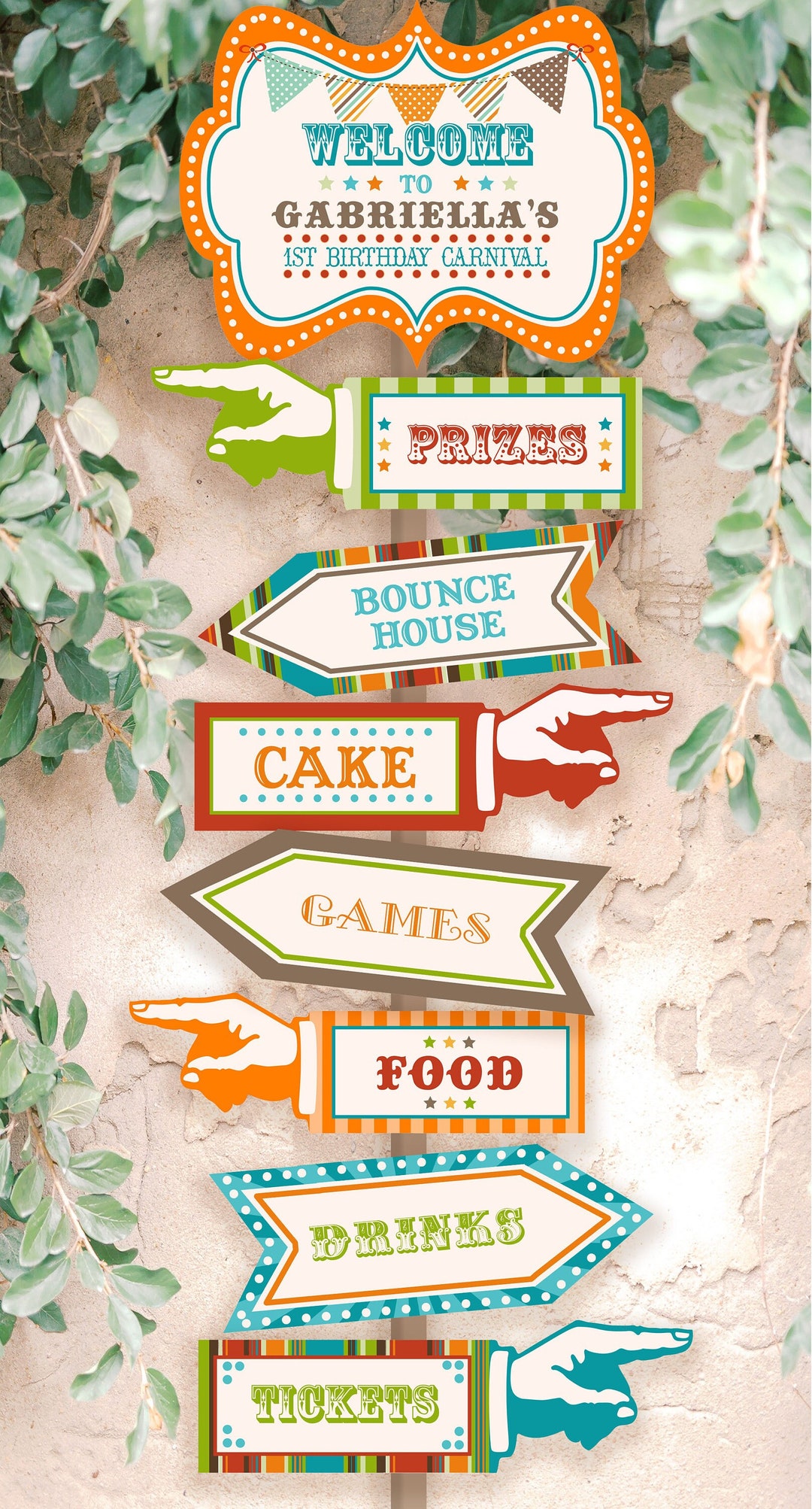 PRINTABLE Fall Carnival Directional Signs | Fall Festival Signs | Two ...