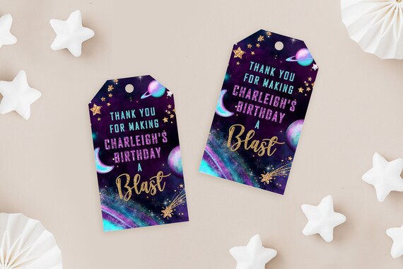 PRINTABLE Galaxy/Outer Space Favor Tags | Perfect for Birthdays and ...
