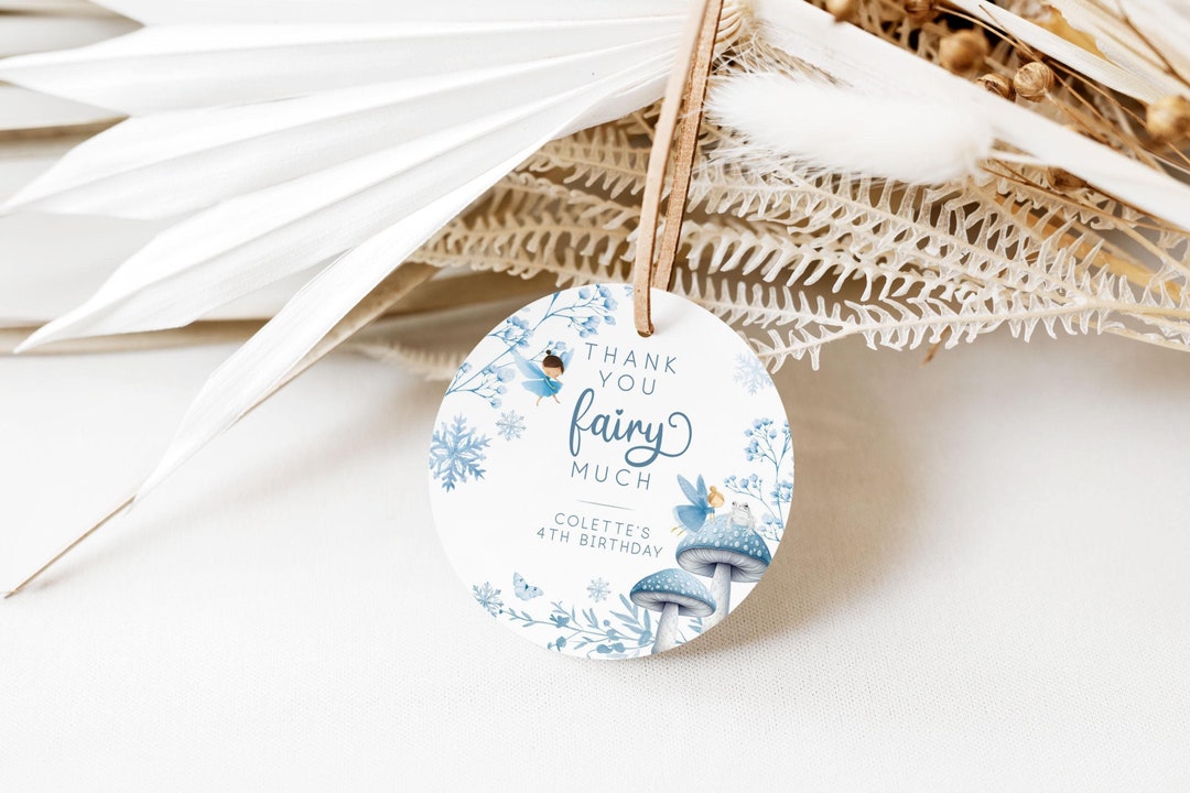 PRINTABLE Winter Snow Fairies Round Favor Labels or Tags | Winter ...