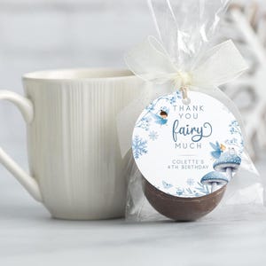 PRINTABLE Winter Snow Fairies Round Favor Labels or Tags | Winter ...