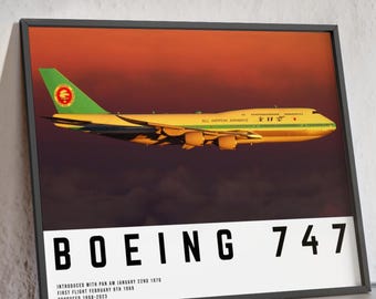 Boeing 747 'queen of the Skies' Canvas Print: Aviation Art - Etsy