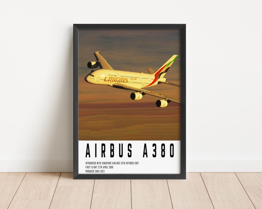 Emirates Airbus A380 Poster - Aviation Art, Pilot Gifts, Gifts for ...