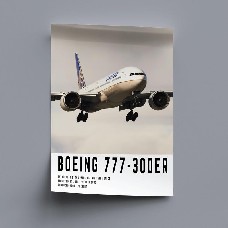 United Airlines Boeing 777 Poster: Aviation Enthusiast Wall Art - Etsy