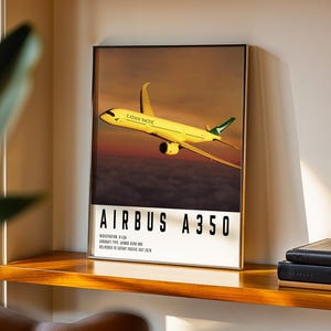 Cathay Pacific Airbus A350 Poster - Aviation Wall Art, Airplane Decor ...