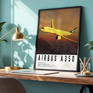 Cathay Pacific Airbus A350 Poster - Aviation Wall Art, Airplane Decor ...
