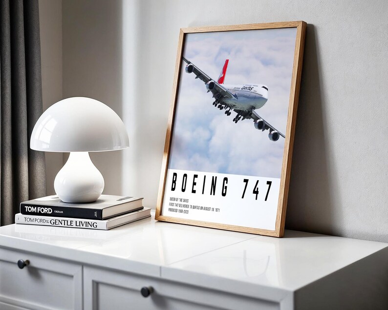 Qantas Boeing 747 Aviation Poster: Queen of the Skies Print - Etsy