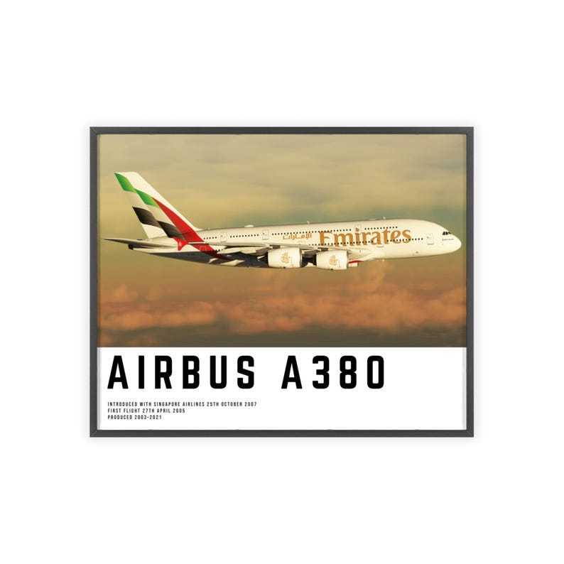Emirates Airbus A380 Poster Print: Aviation Enthusiast Gift - Etsy