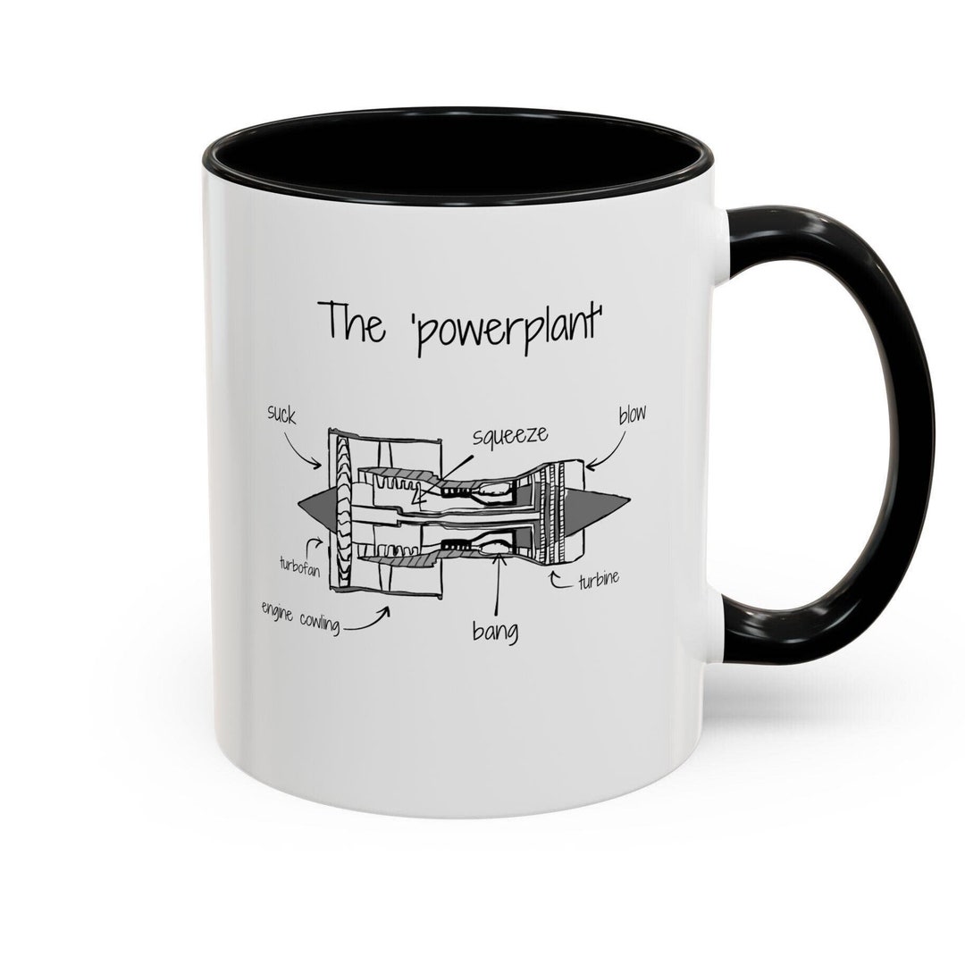 Jet Engine Mug, Turbofan Mug, Gift for Pilot, Mug for Pilot, Mug for A ...