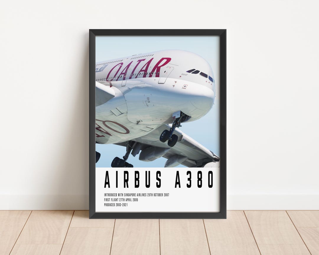 Qatar Airways Airbus A380 Poster: Aviation Art Print - Etsy