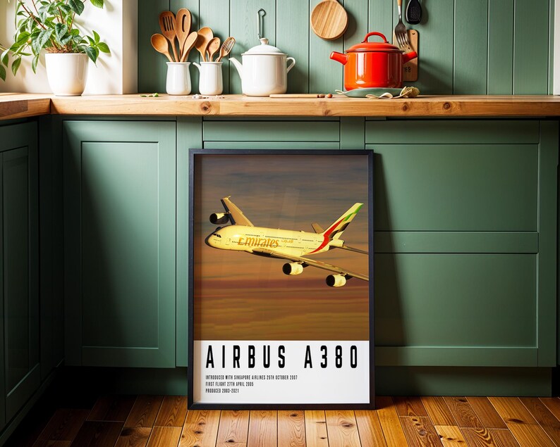 Emirates Airbus A380 Aviation Art Print: Pilot Gift - Etsy Canada