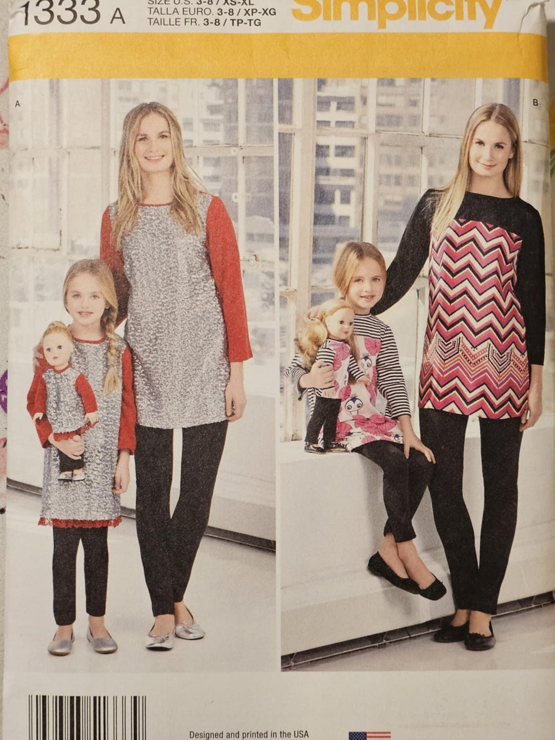 Simplicity Pattern 1333 Child's and Misses' Tunic and Knit Leggings and ...