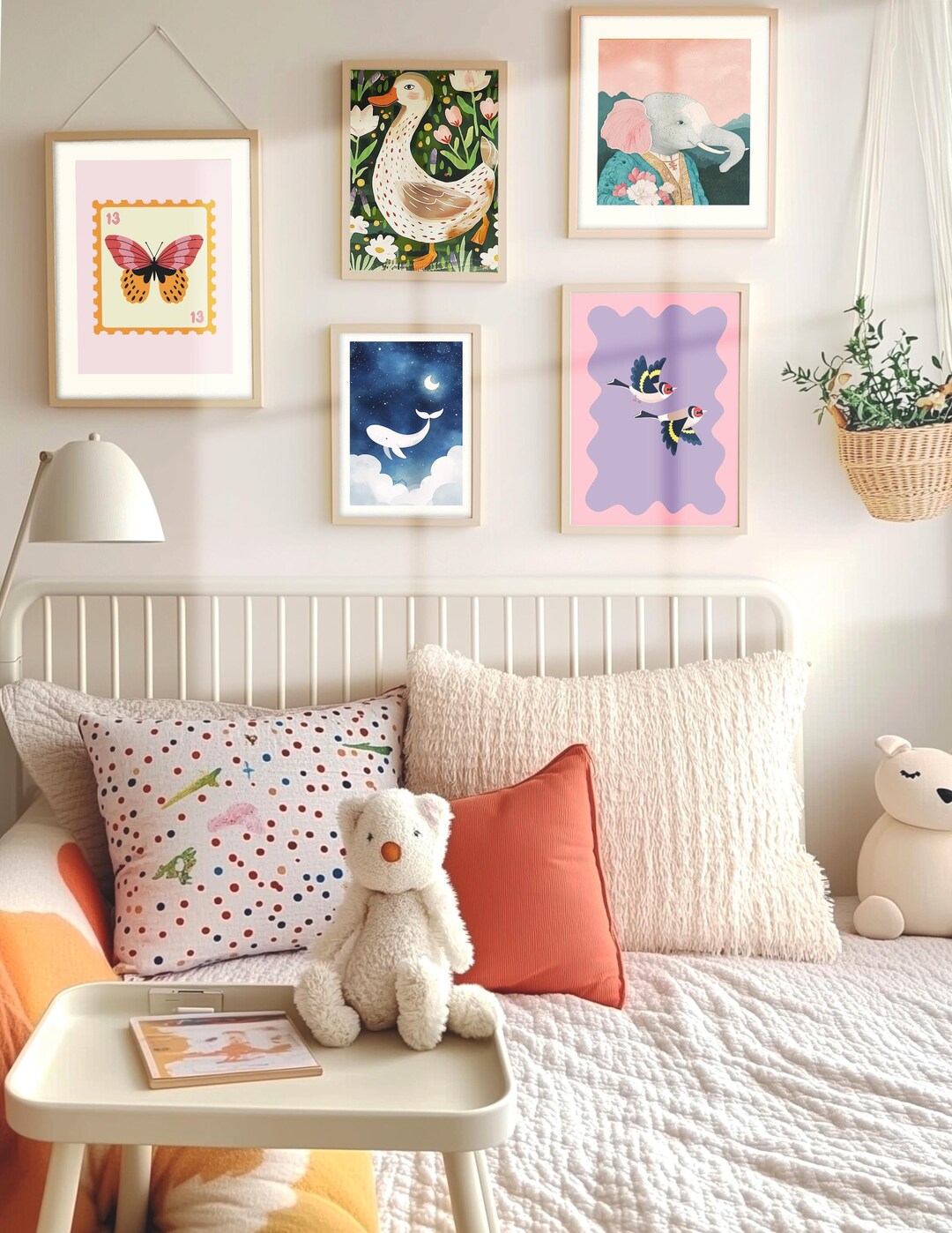 Colorful Nursery Wall Art Set, Printable Digital Nursery Wall Art, Kids ...