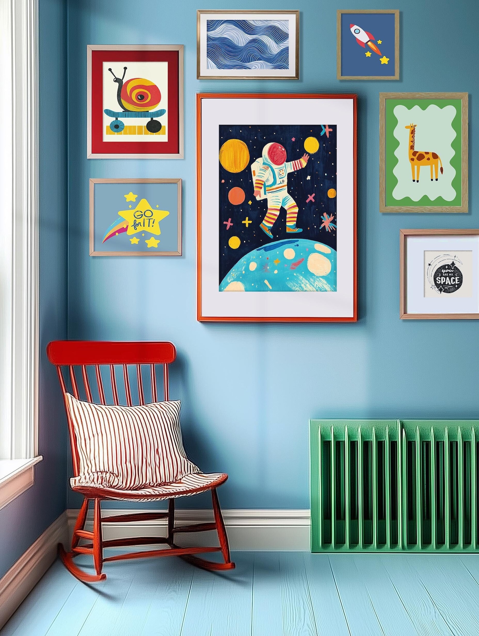Set of 7 Boy's Room Wall Art, Fun Kids' Room Decor, Playroom Prints ...