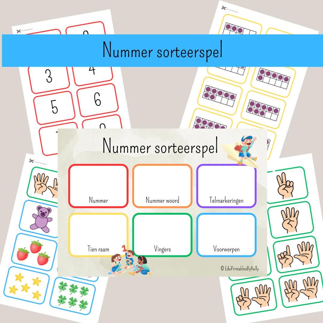 Number Sorting Game 1-10 - Etsy