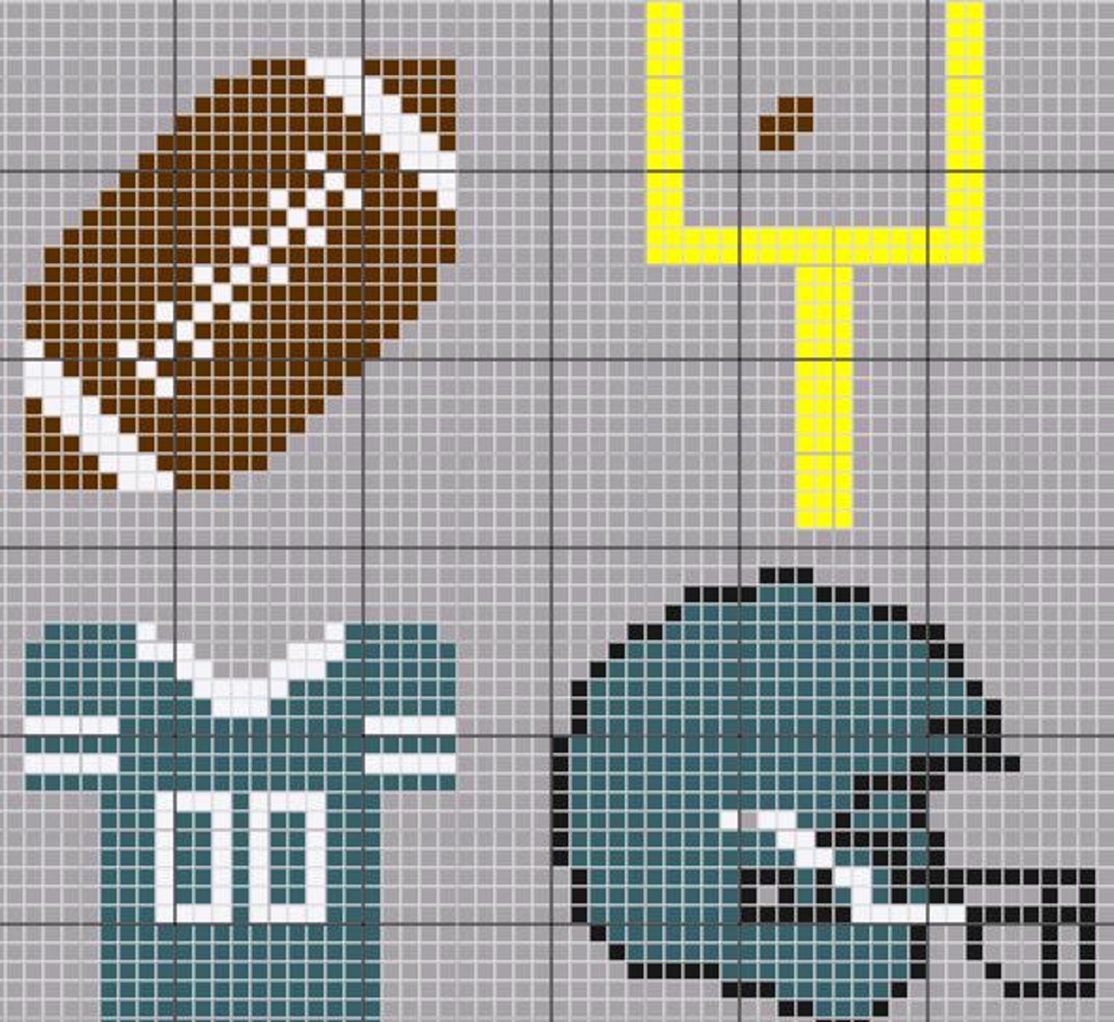 Football Themed C2C Crochet Blanket Pattern - Etsy