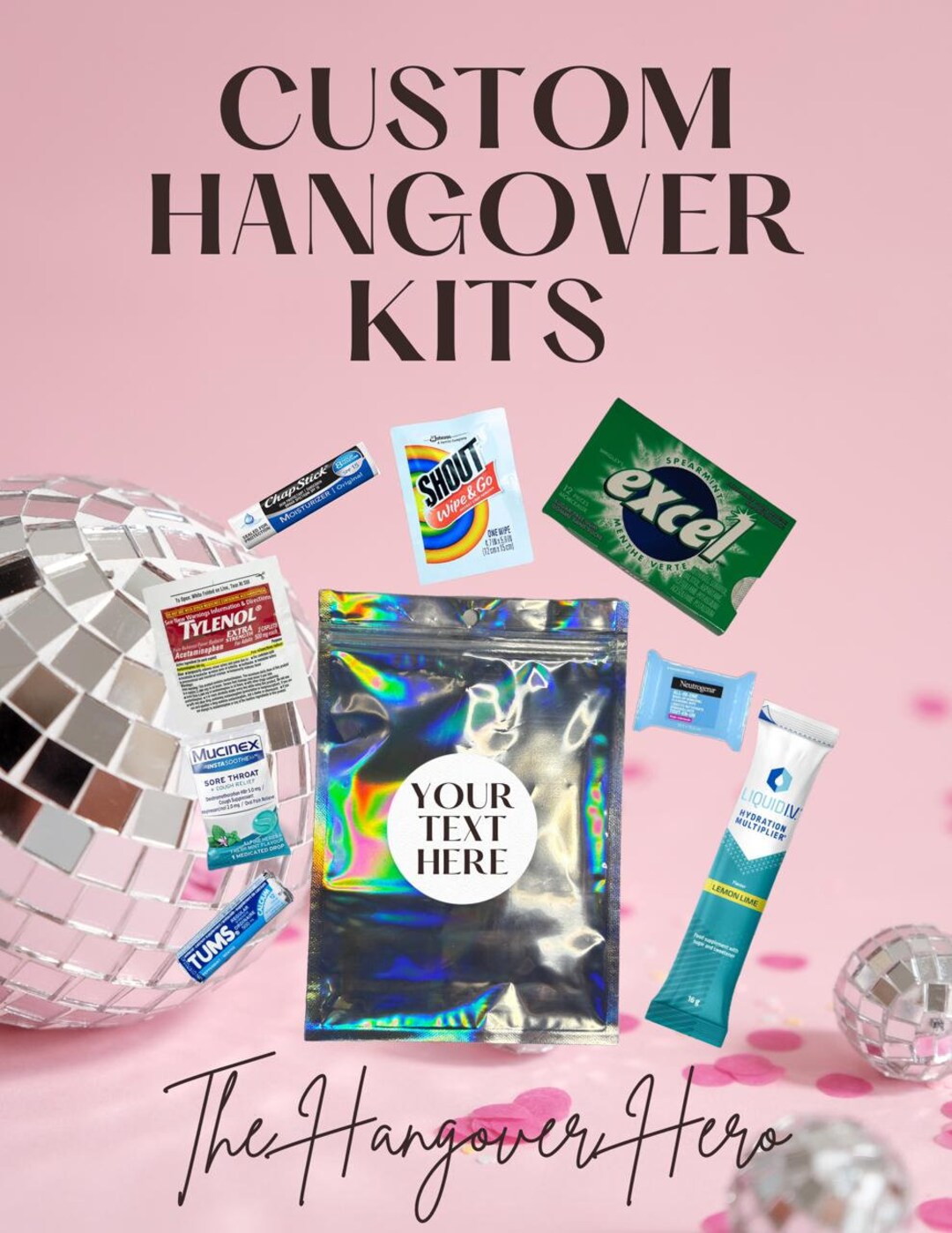 Custom Hangover Kits- Custom Birthday Kit- Birthday Hangover Kit ...