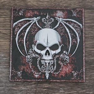 Winged Skull Gothic Tile: Vampire Themed Decor - Etsy