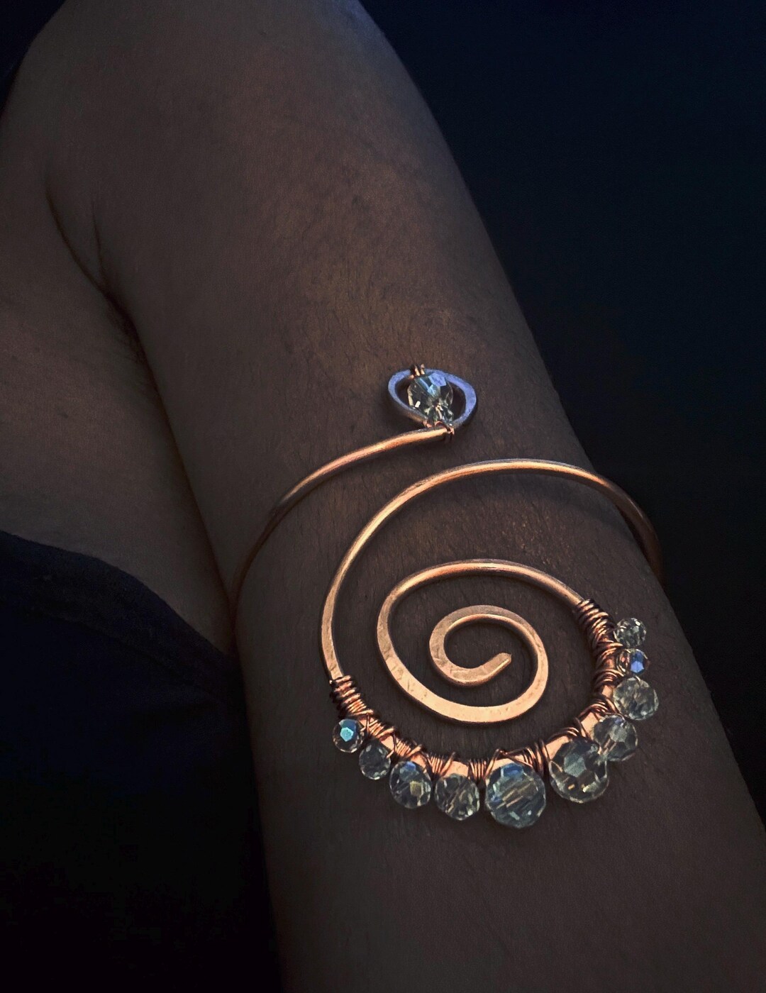 Clear Skys Copper Arm Cuff - Etsy