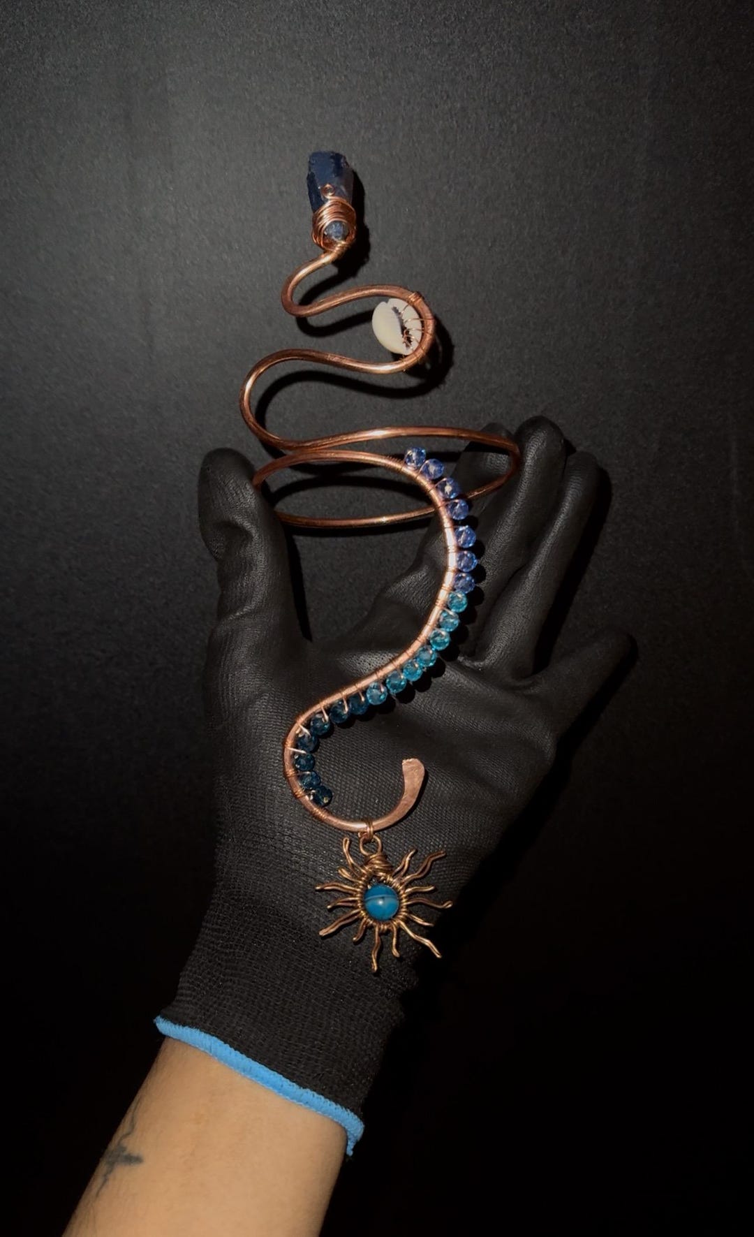 Blue Skys Copper Arm Cuff - Etsy
