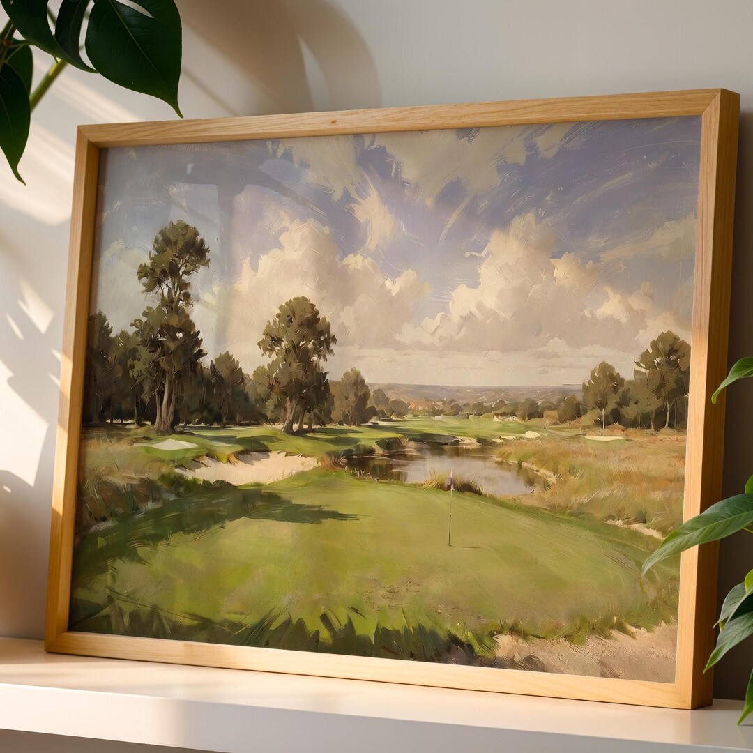 Vintage Golf Art Print Horizontal | Golf Decor | Golf Lover Golfer Gift ...