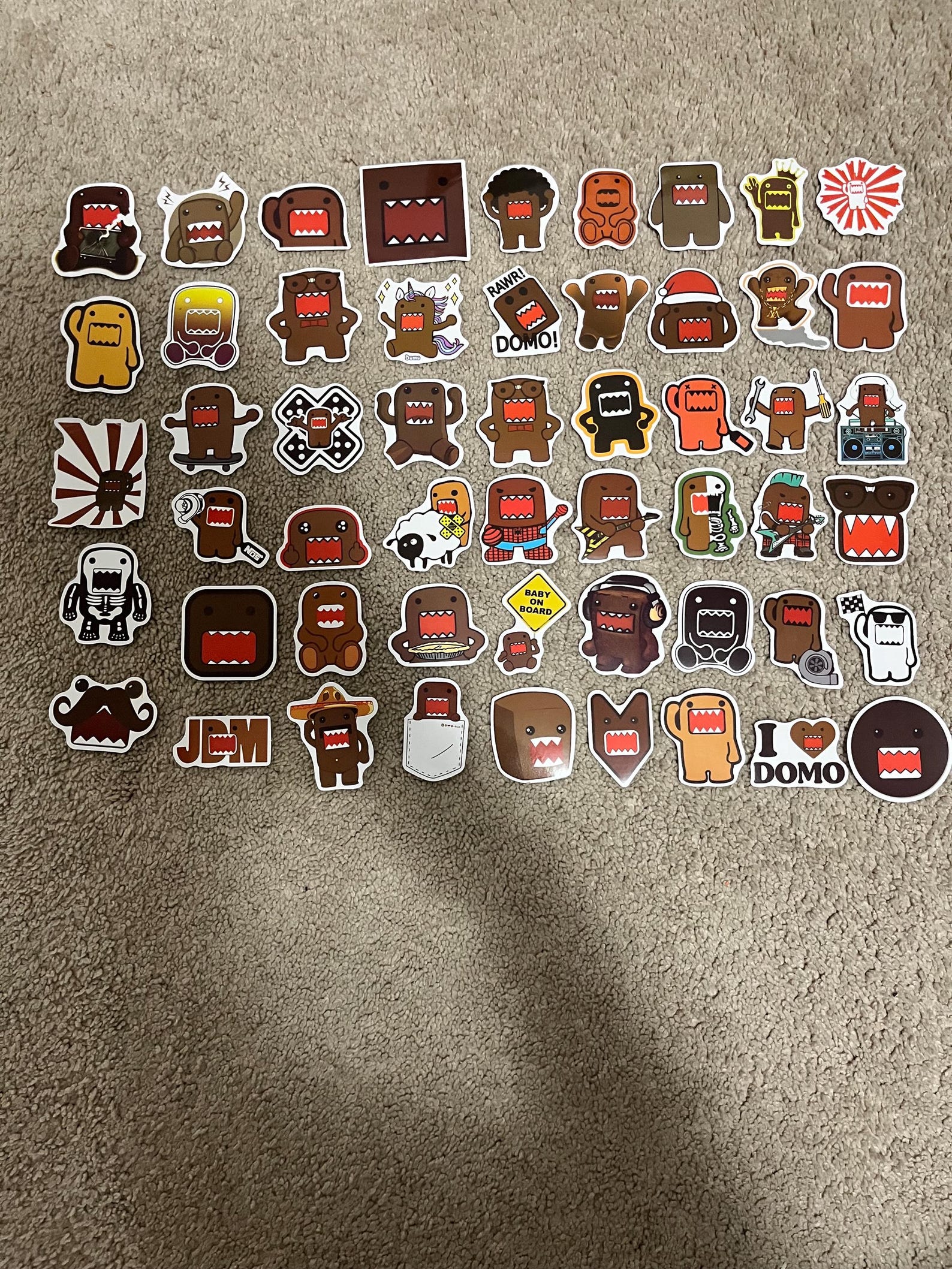 Domo Kun Stickers 50-100pcs - Etsy
