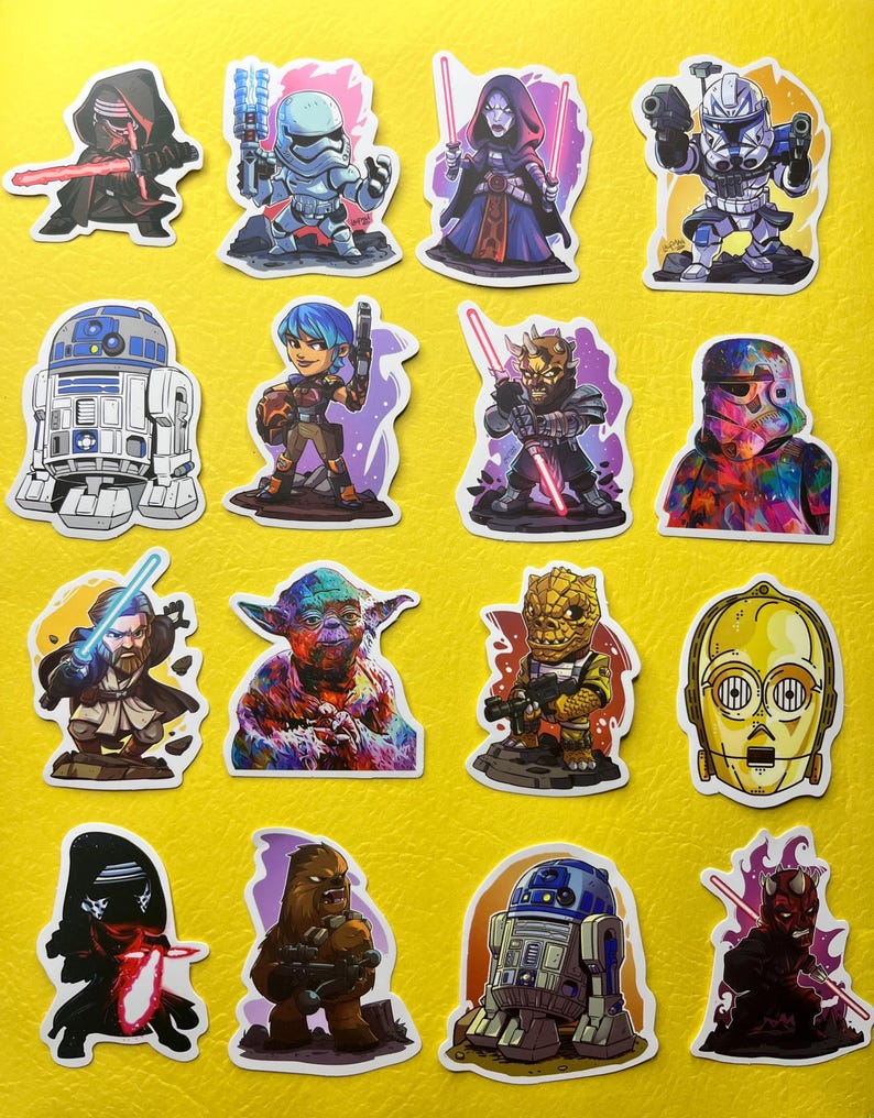 Star Wars Sticker Pack 50pcs - Etsy