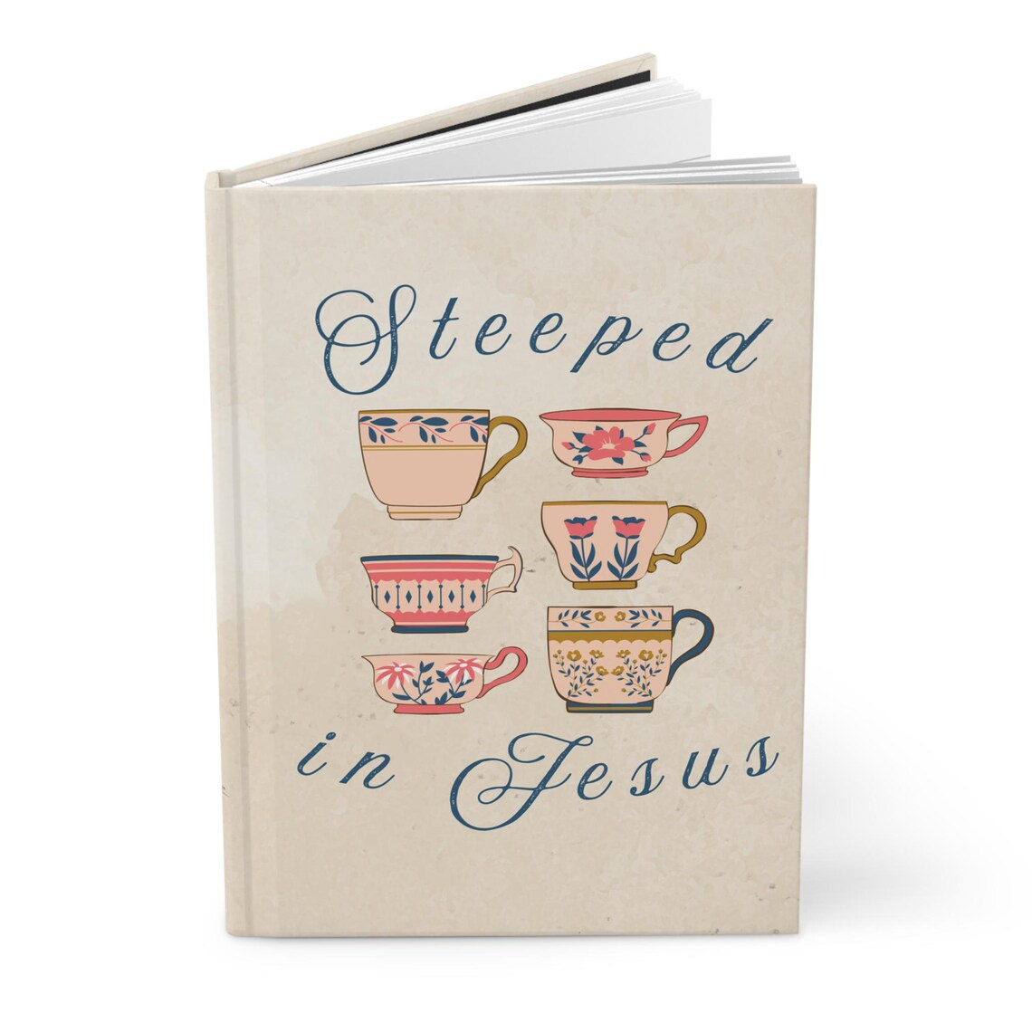 Steeped in Jesus Hardcover Journal, Floral Christian Notebook - Etsy
