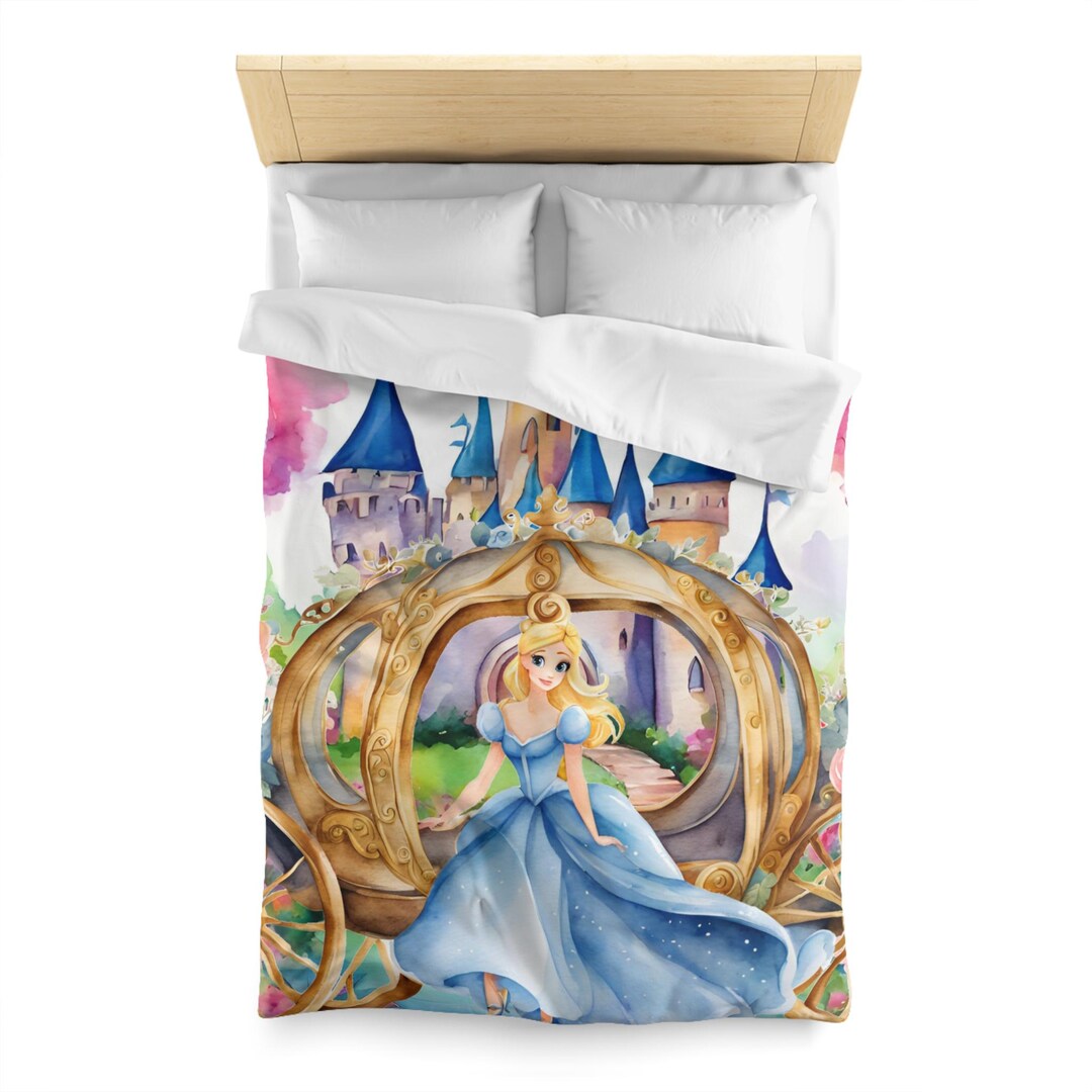 Princess Cinderella Microfiber Duvet Cover, Bedding Set, Girls Room ...