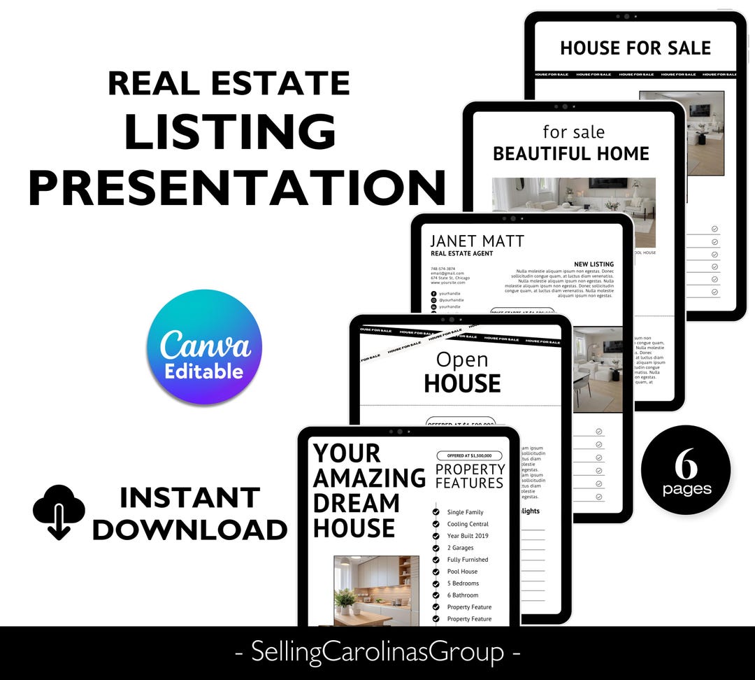 Editable Real Estate Listing Presentation Template, Real Estate ...