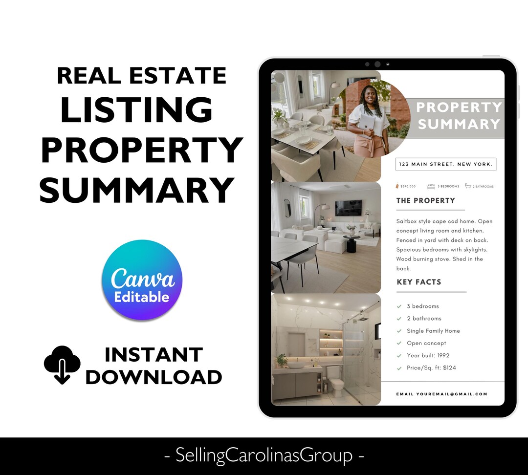 Editable Property Brochure Template, Real Estate Brochure Template ...