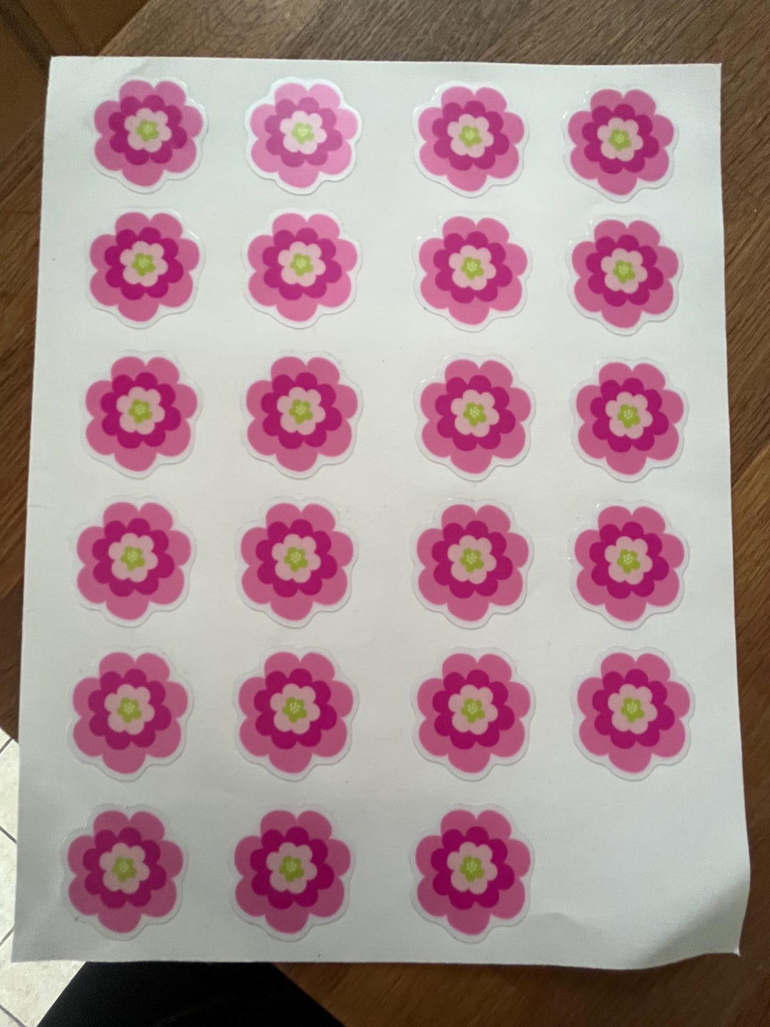 Pink Floral Sticker Sheets/ Pink Flower Stickers/ Tiny Floral Stickers ...