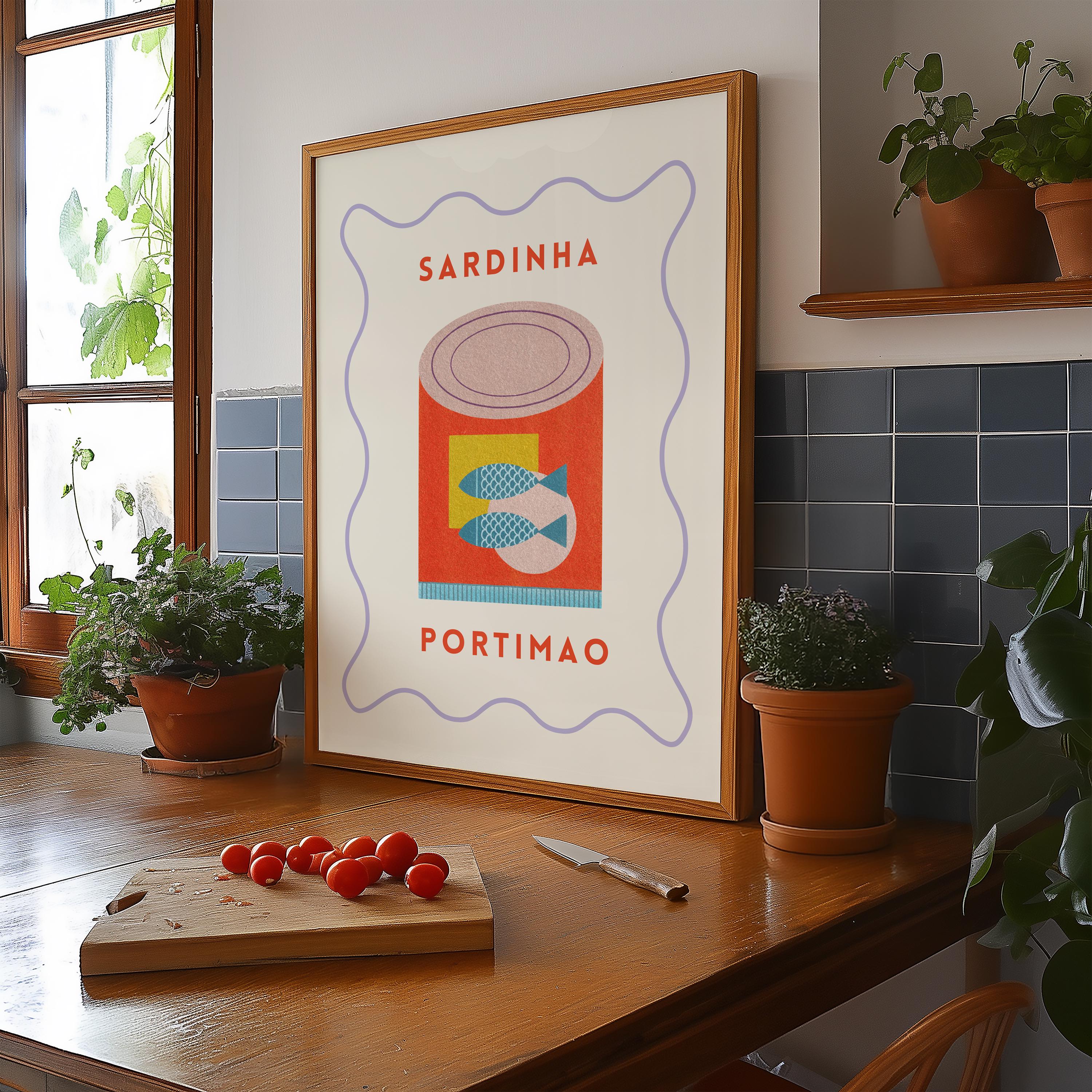 Sardines Art, Retro Sardines Art, Trendy Wall Art, Sardine Tin ...