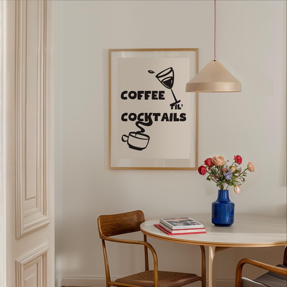 Coffee Til' Cocktails, Bar Cart Art, Coffee Bar Print, Cocktails ...