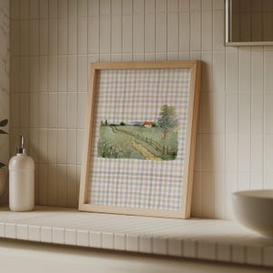 Cottage Core Wall Art Landscape Digital Print Watercolor Landscape ...