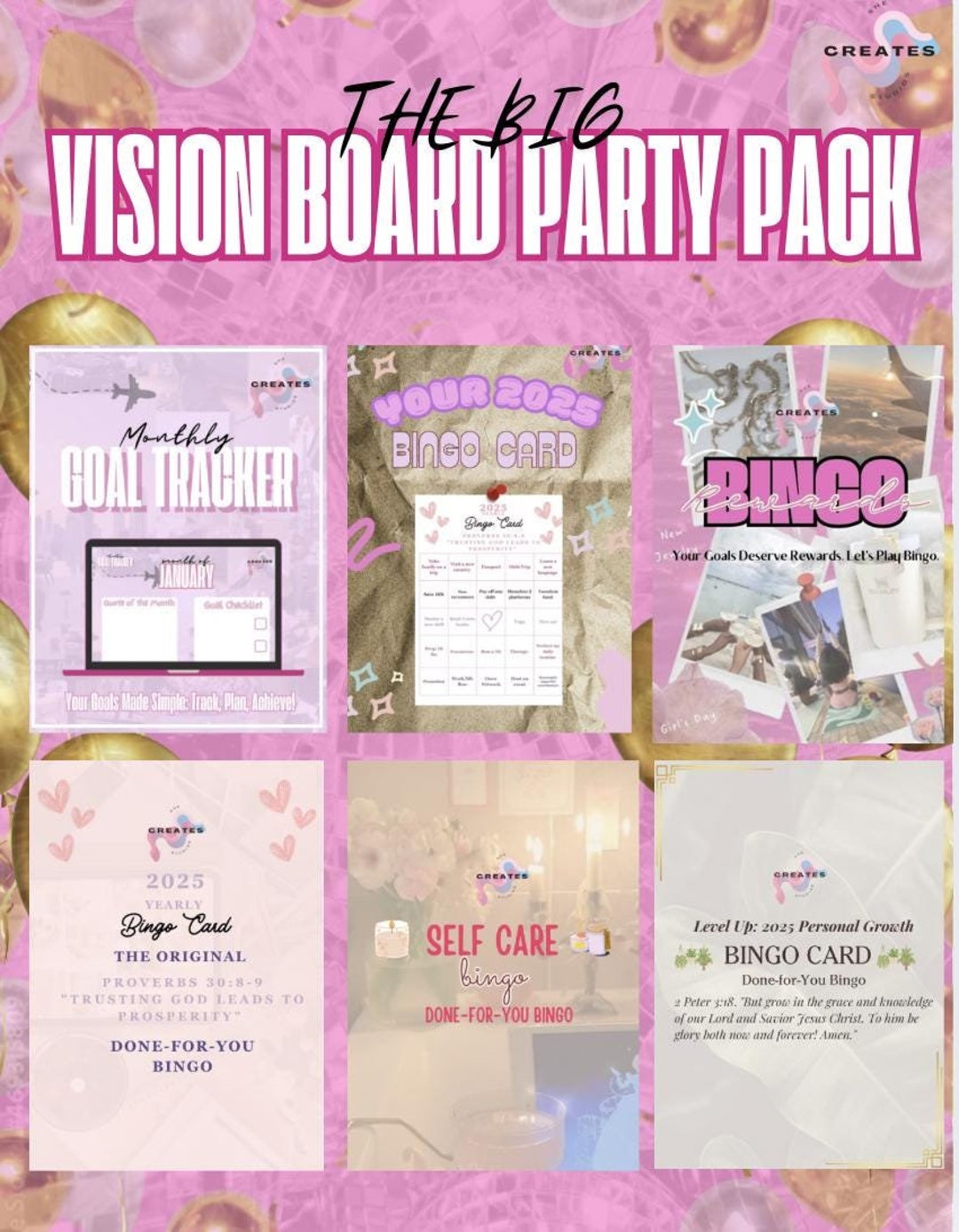The BIG Vision Board Party Pack - Etsy