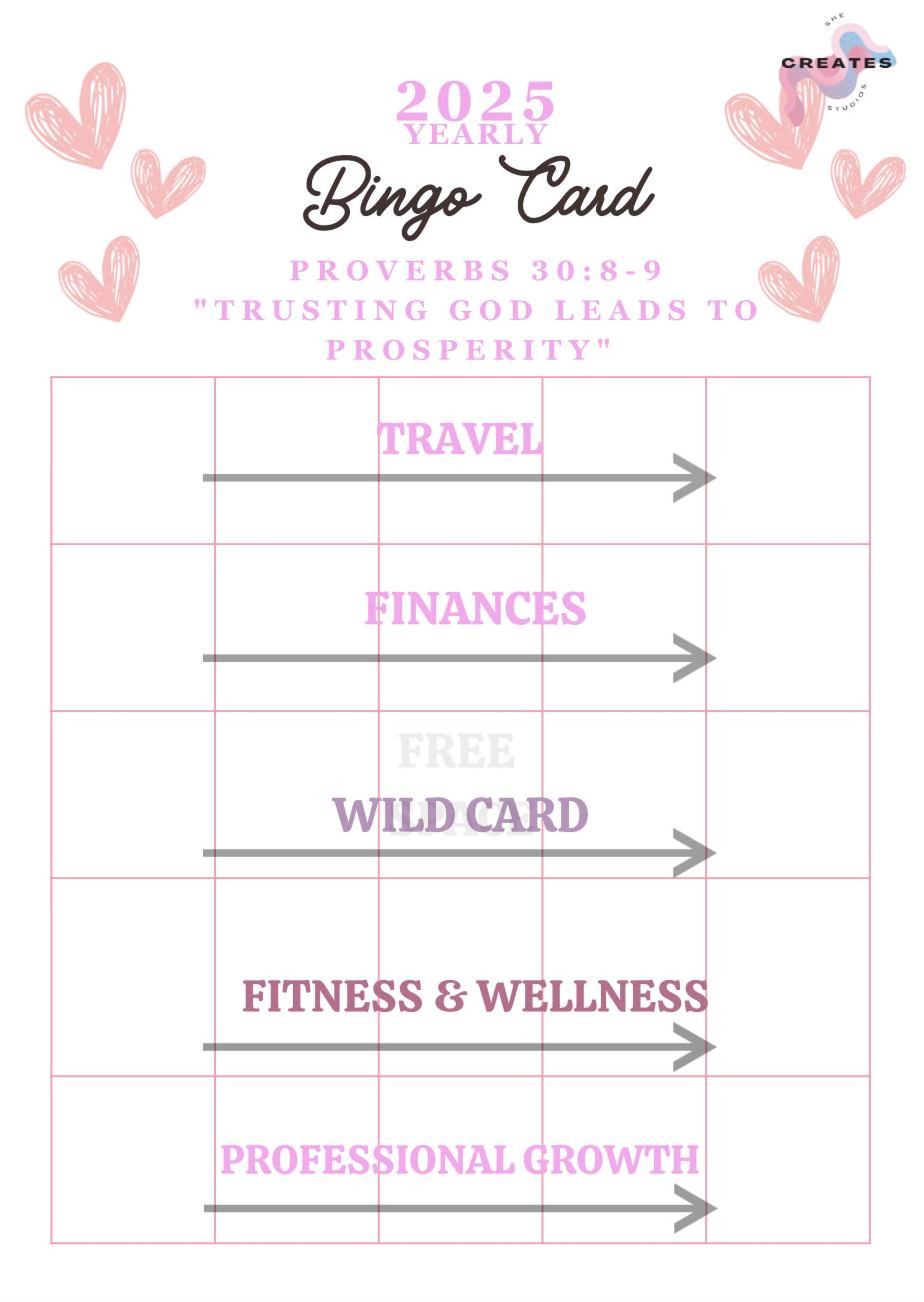 2025 Bingo Card Template yearly editable via Canva Downloadable - Etsy