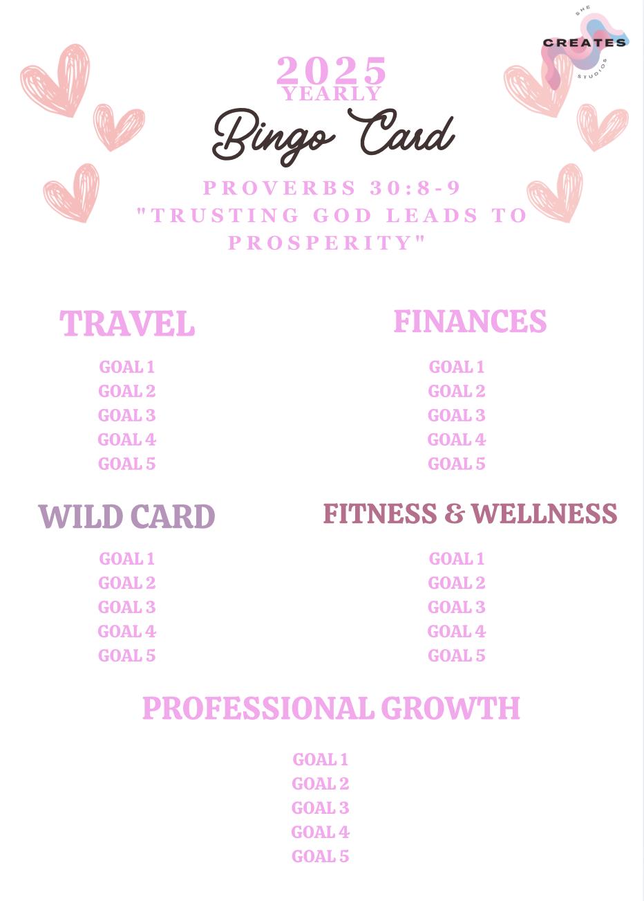 2025 Bingo Card Template yearly editable via Canva Downloadable - Etsy
