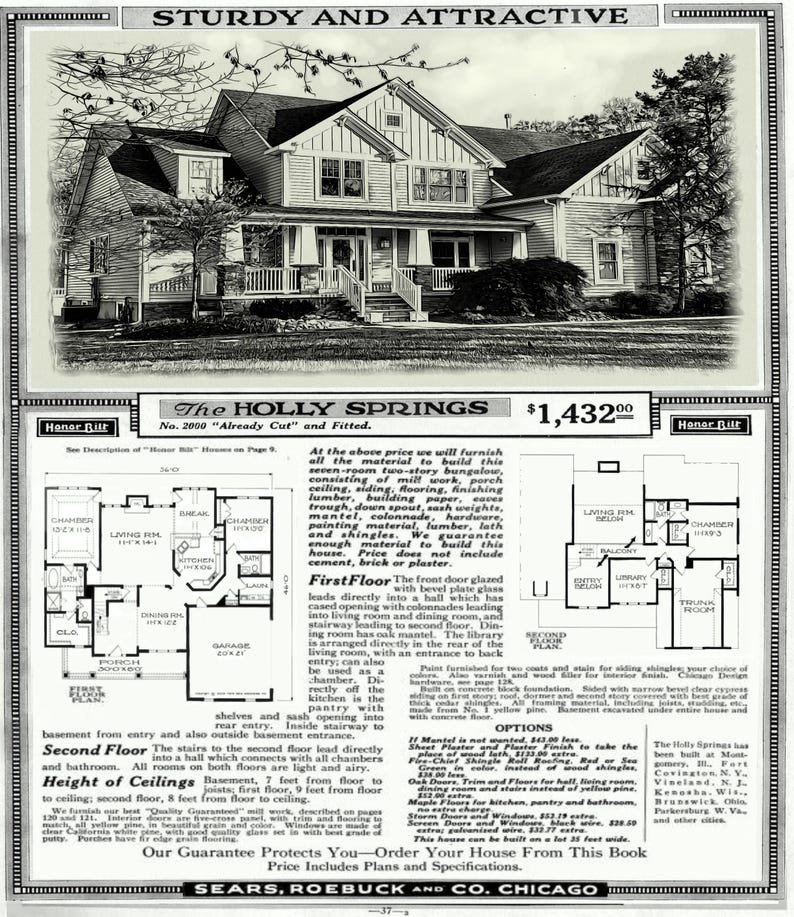 Personalized Vintage Sears Catalog Ad Featuring Your Home! - Etsy